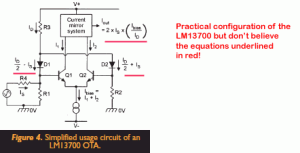 LM13700 OTA – The missing forumla @ Lushprojects Blog